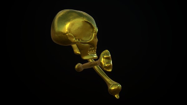 Gold skull model - TurboSquid 1690830