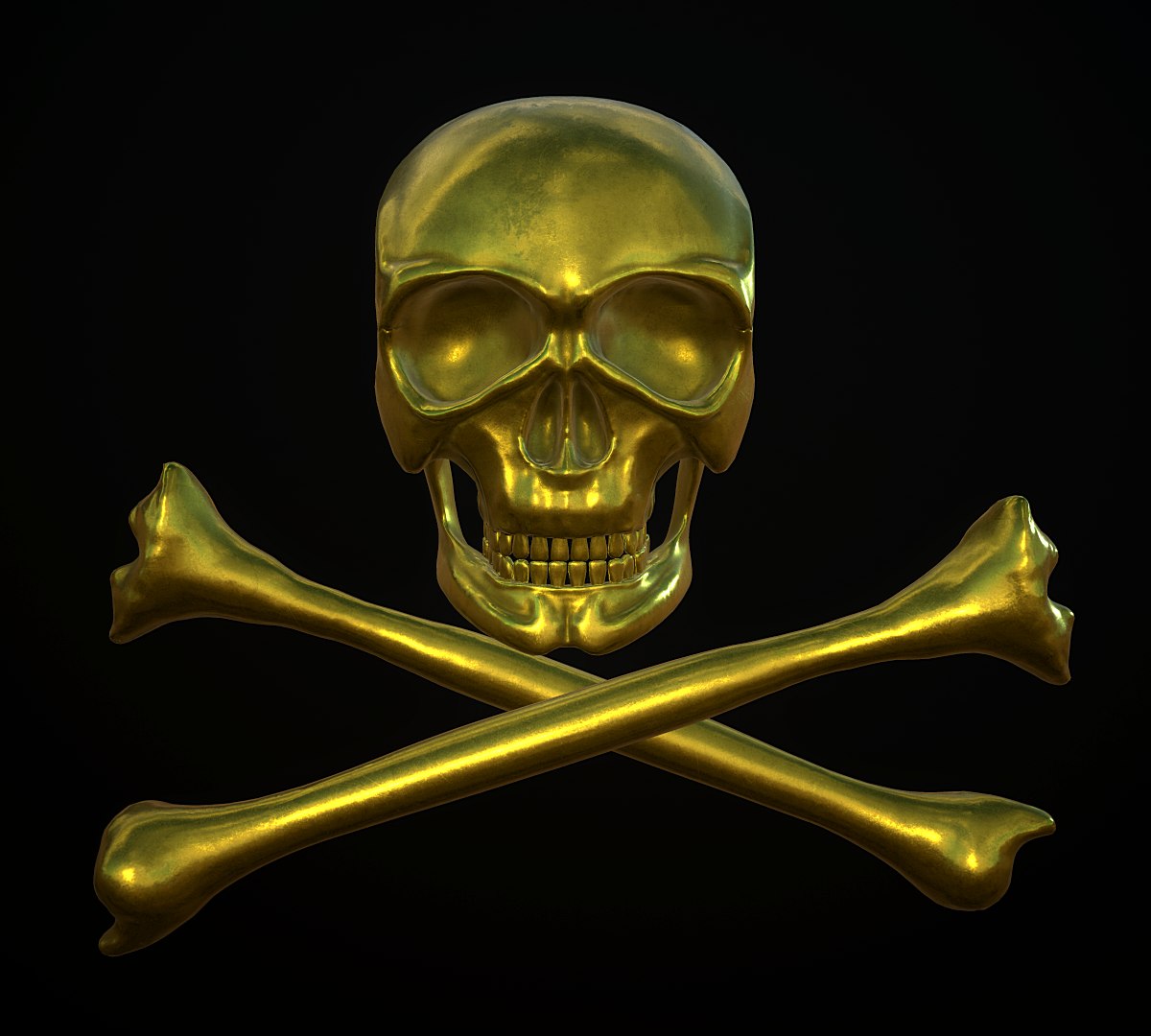 Gold skull model - TurboSquid 1690830