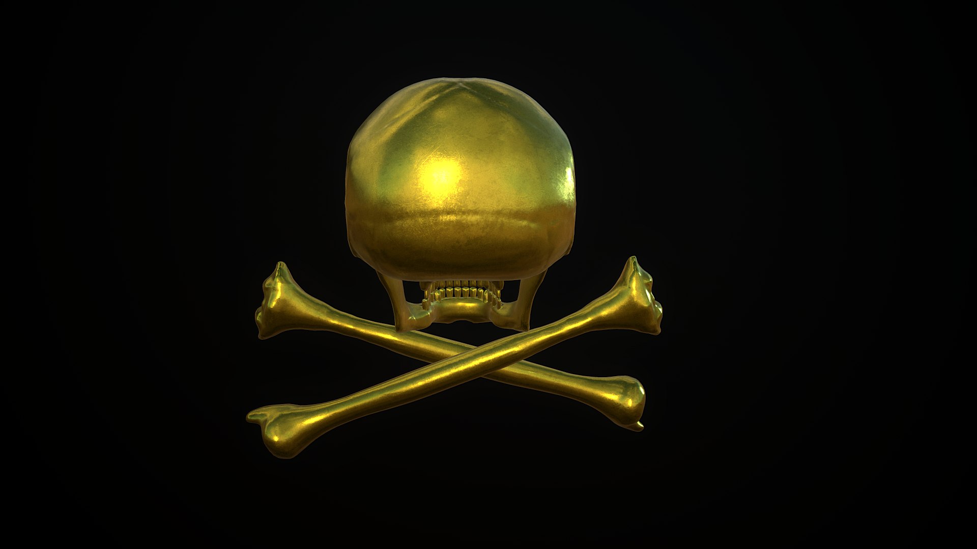 Gold skull model - TurboSquid 1690830