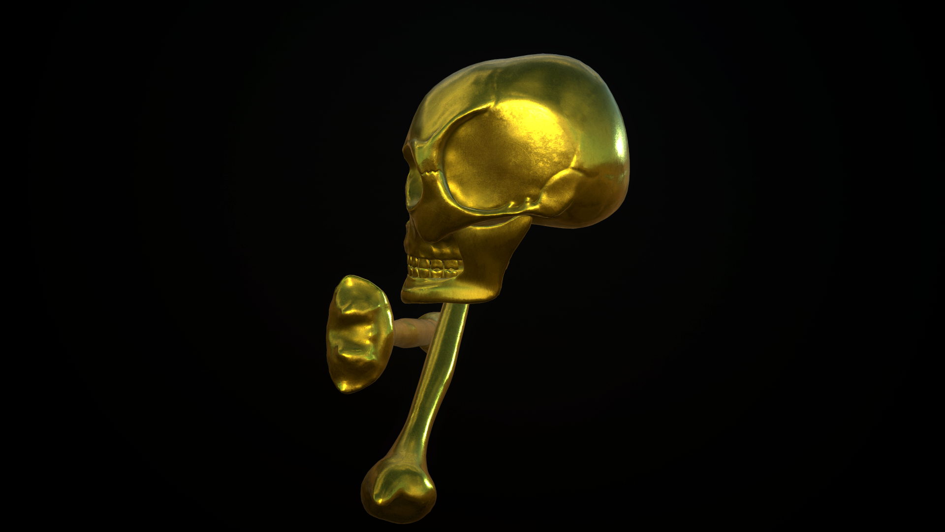 Gold skull model - TurboSquid 1690830