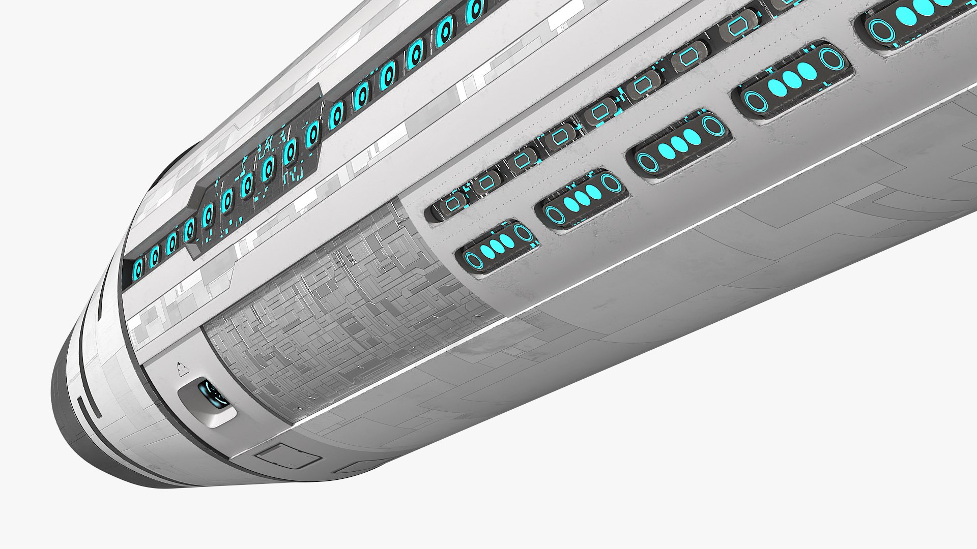 3D Cigar Shaped UFO Ship - TurboSquid 2385131