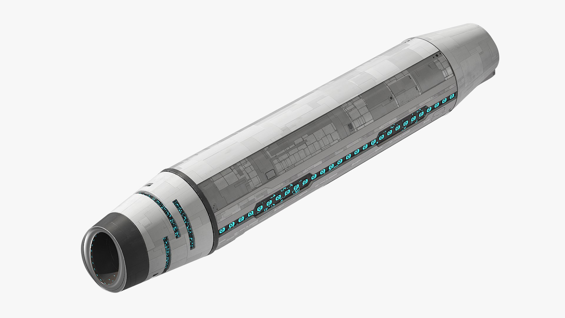 3D Cigar Shaped UFO Ship - TurboSquid 2385131