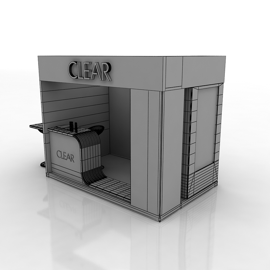 3d max simple booth clear