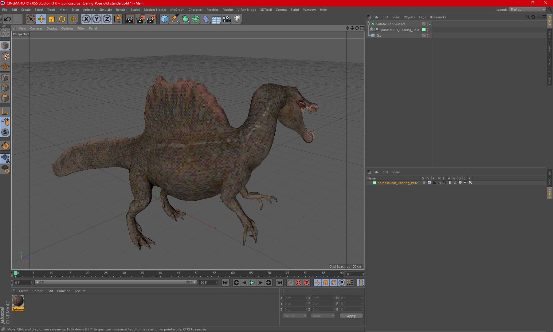 3D Spinosaurus Roaring Pose Model - TurboSquid 2268872