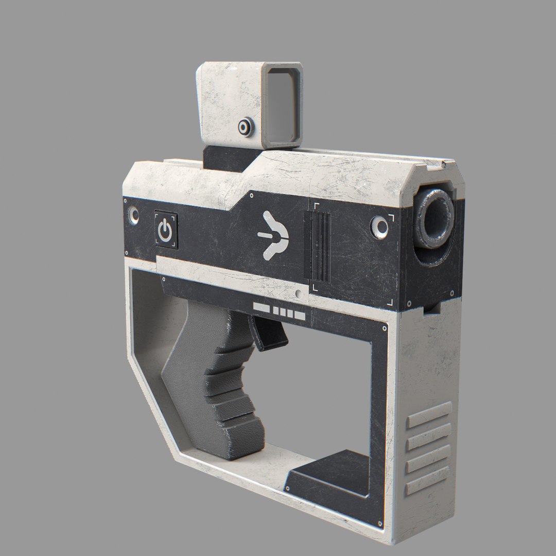 sci-fi gun 3d max