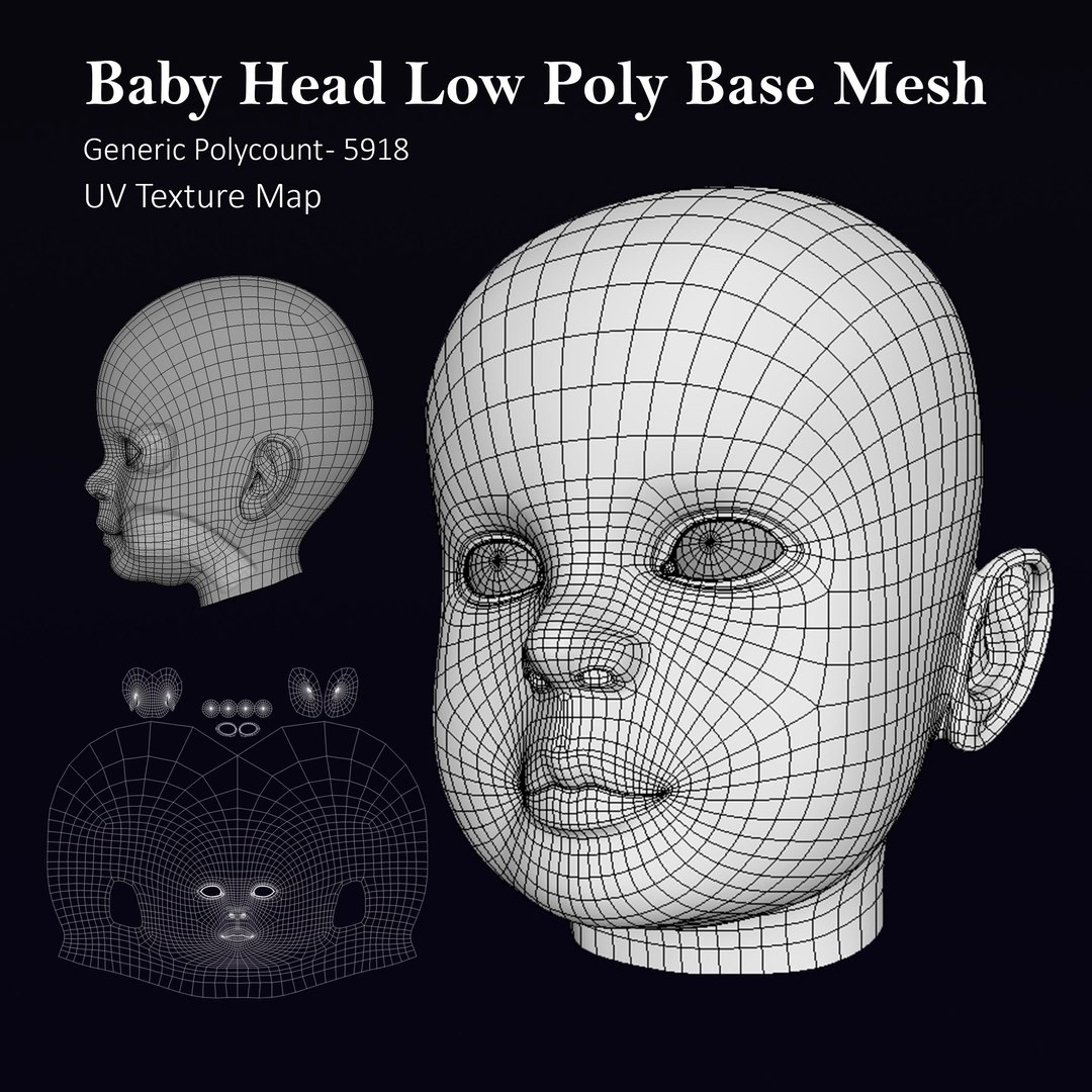 Baby Head Base Mesh 3D Model - TurboSquid 1274099