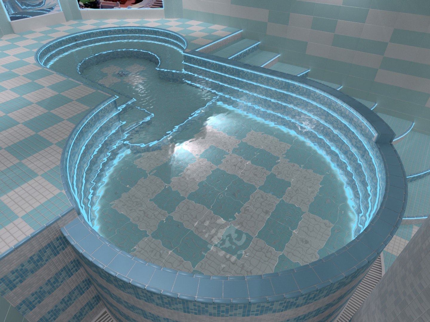 3d Model Pool Spa