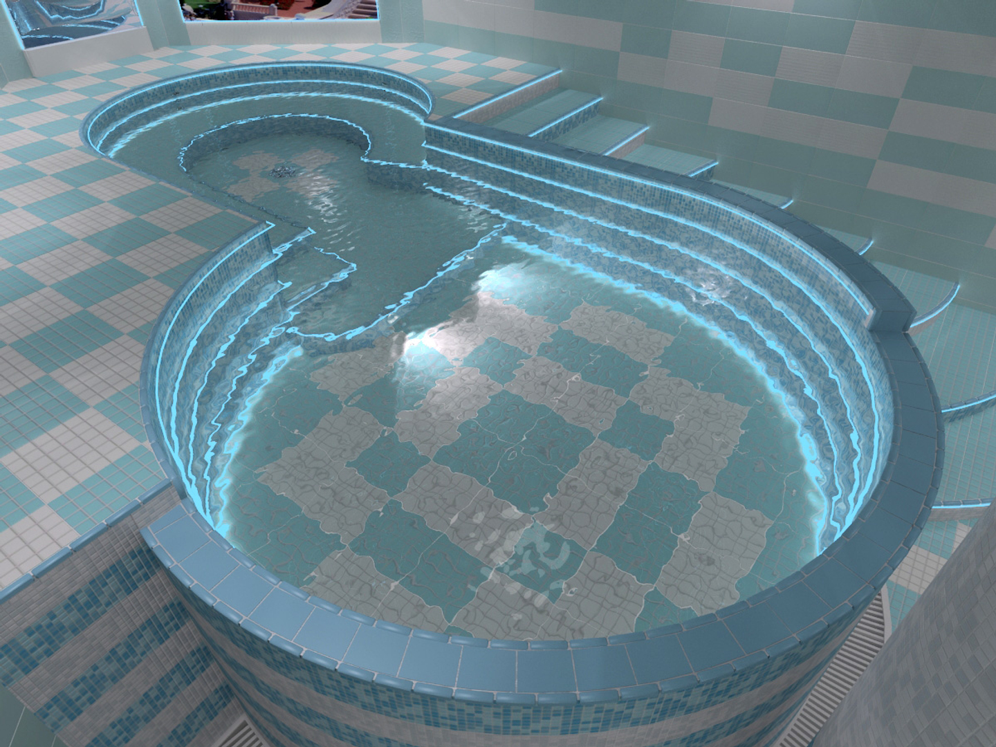 3d model pool spa