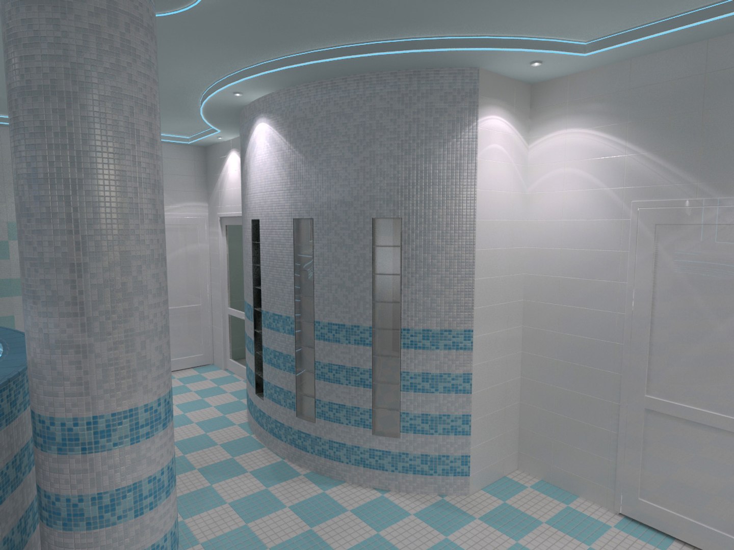 3d Model Pool Spa