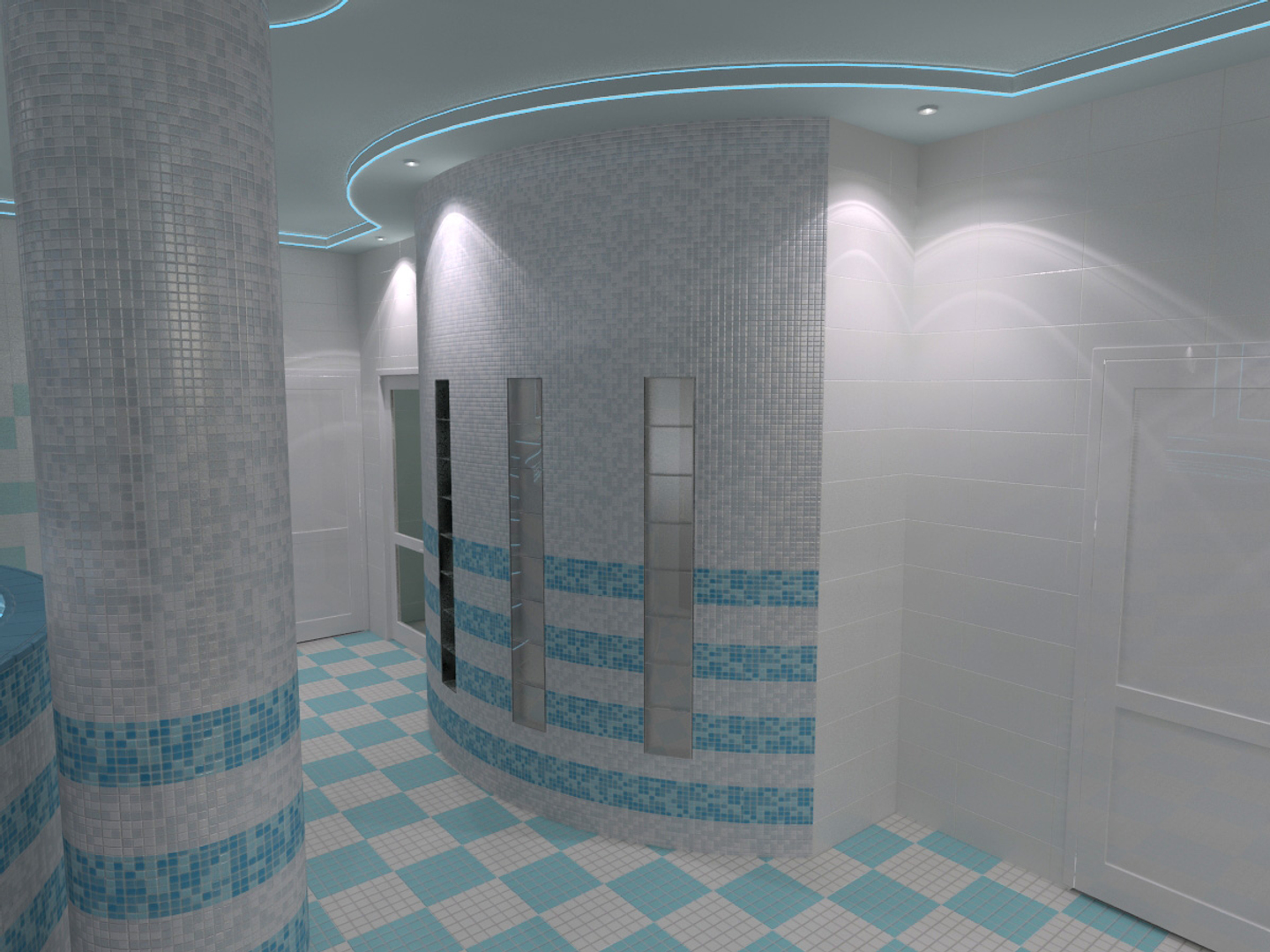 3d model pool spa