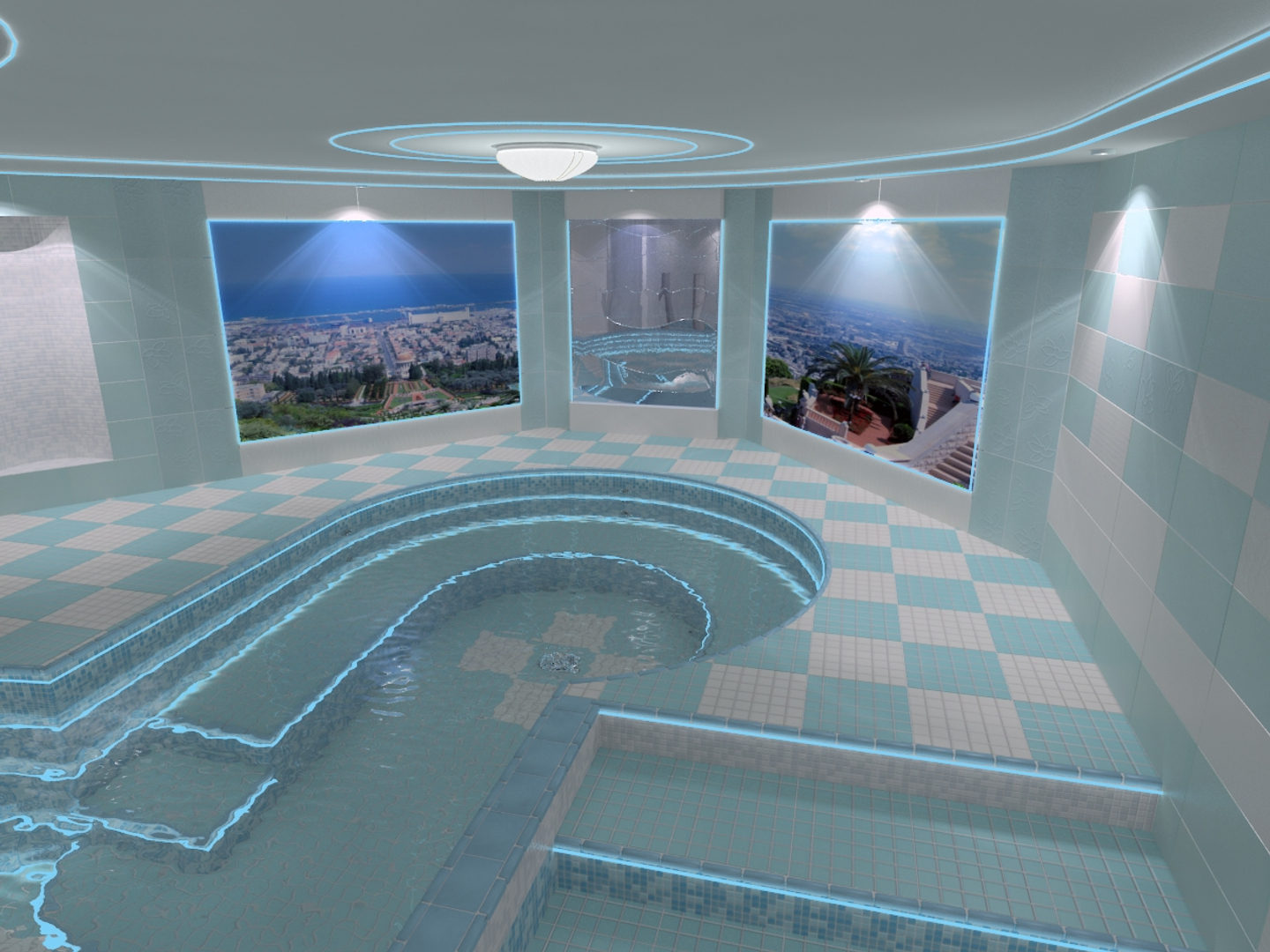 3d model pool spa