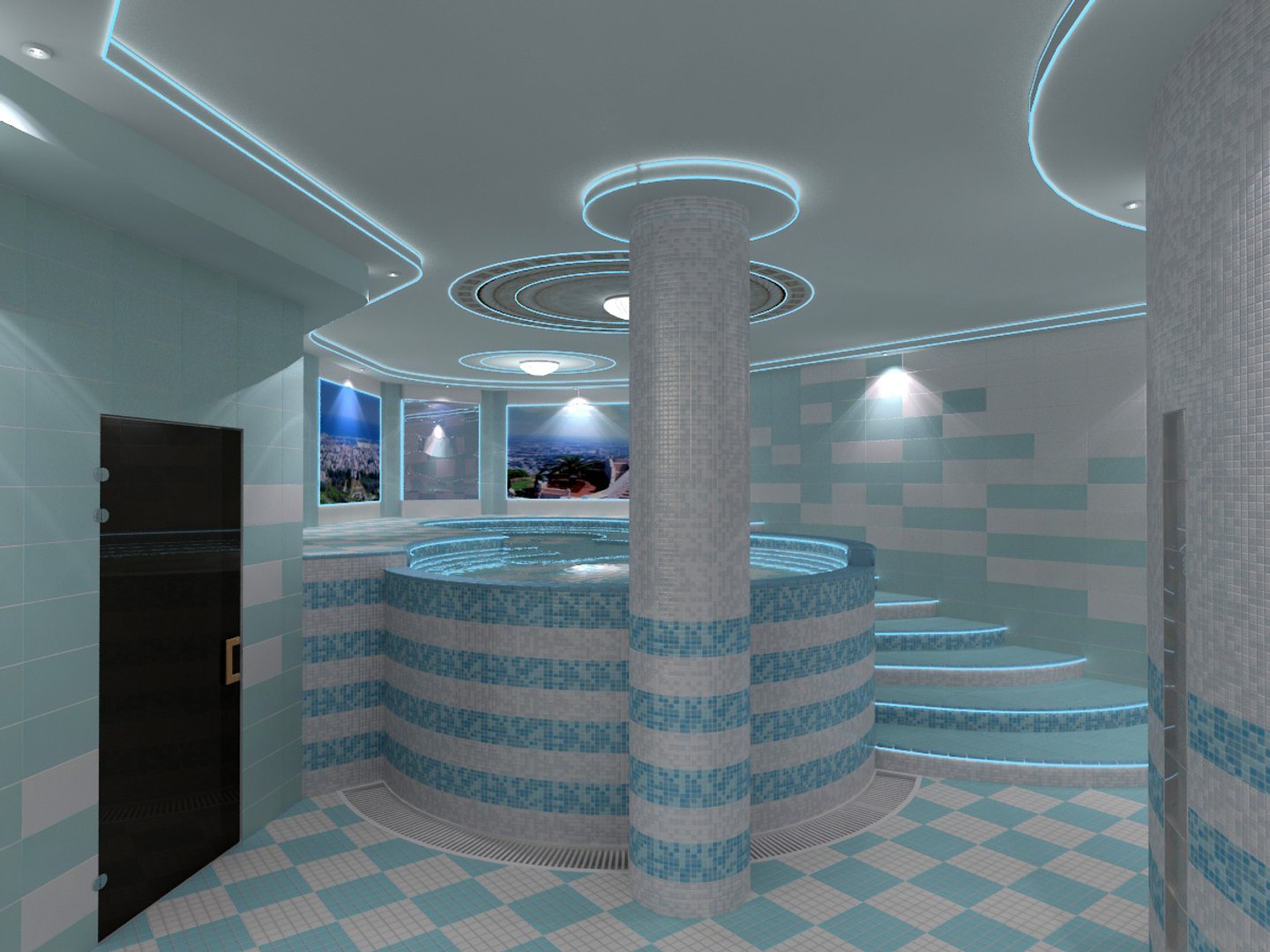 3d Model Pool Spa