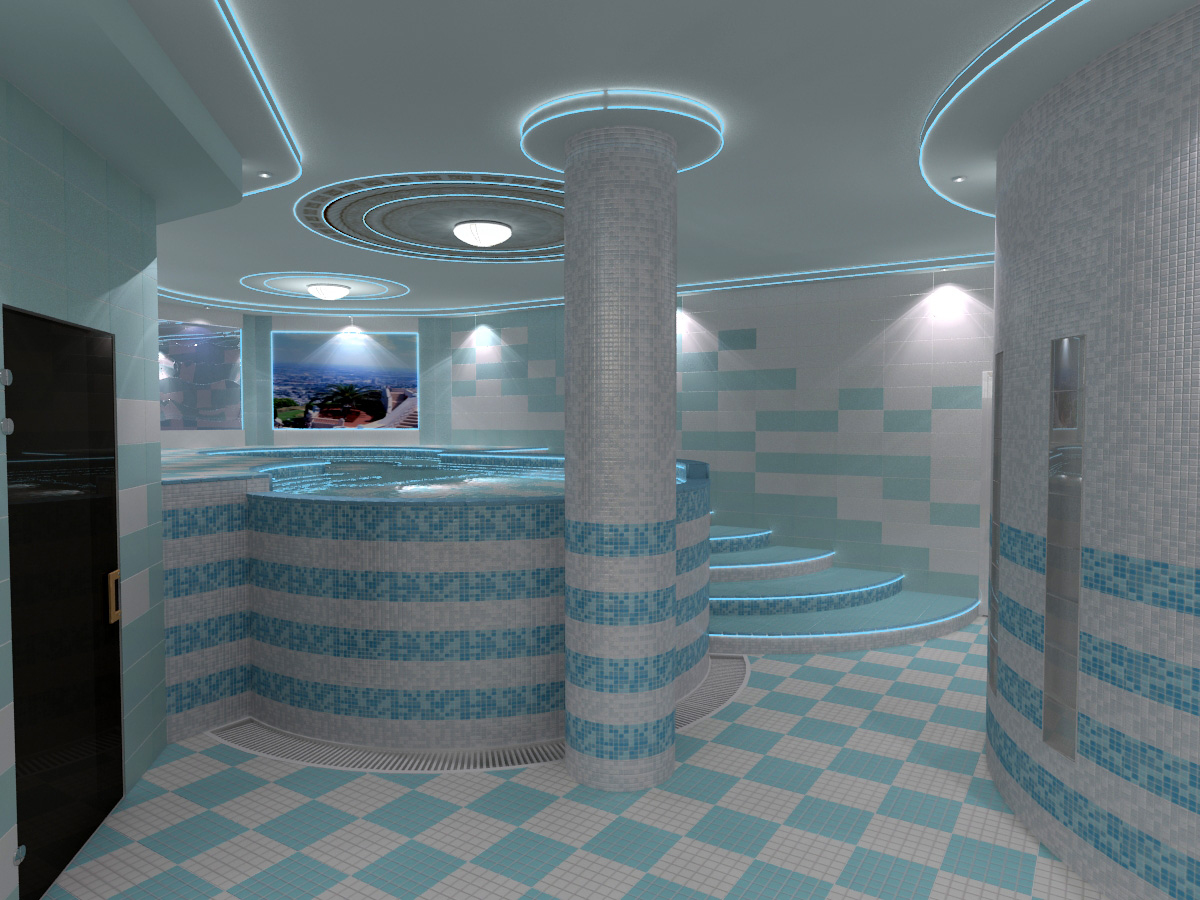 3d model pool spa