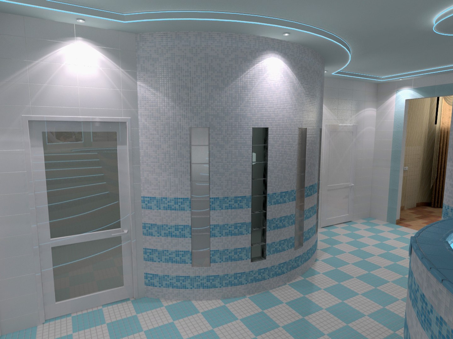 3d Model Pool Spa