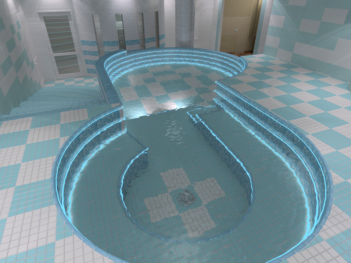 3d model pool spa