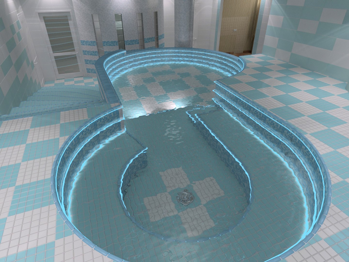 3d Model Pool Spa