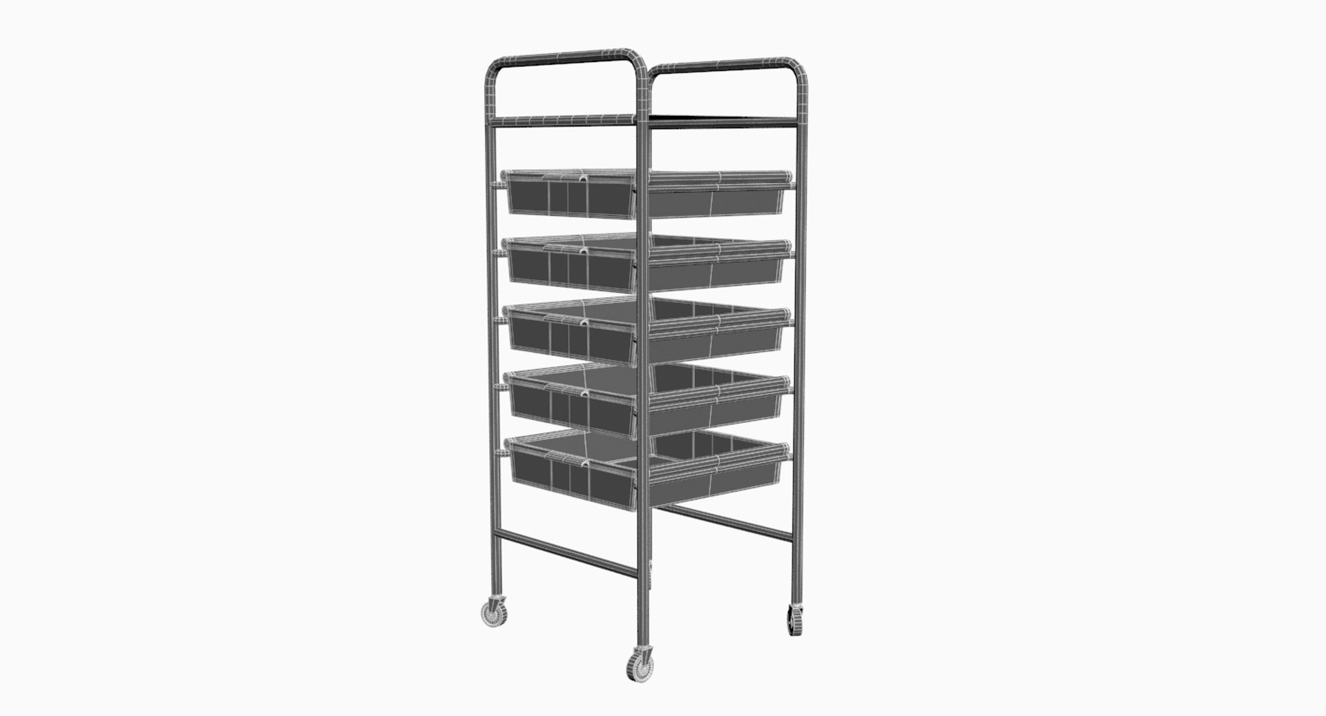 Storage Trolley Drawers 3D Model - TurboSquid 1399723