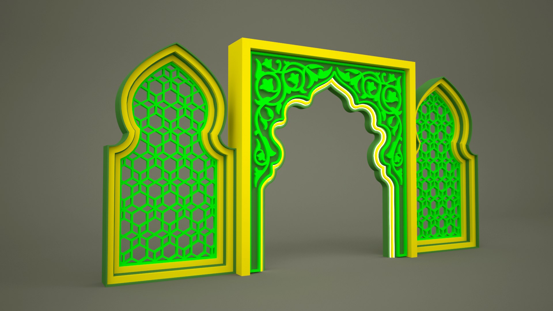 Gate Islamic Ornament 3D Model - TurboSquid 1996751