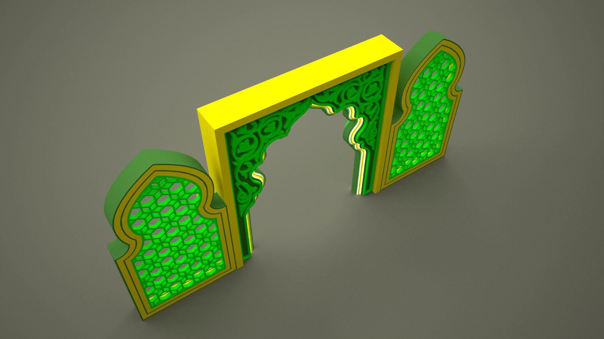 Gate Islamic Ornament 3D Model - TurboSquid 1996751