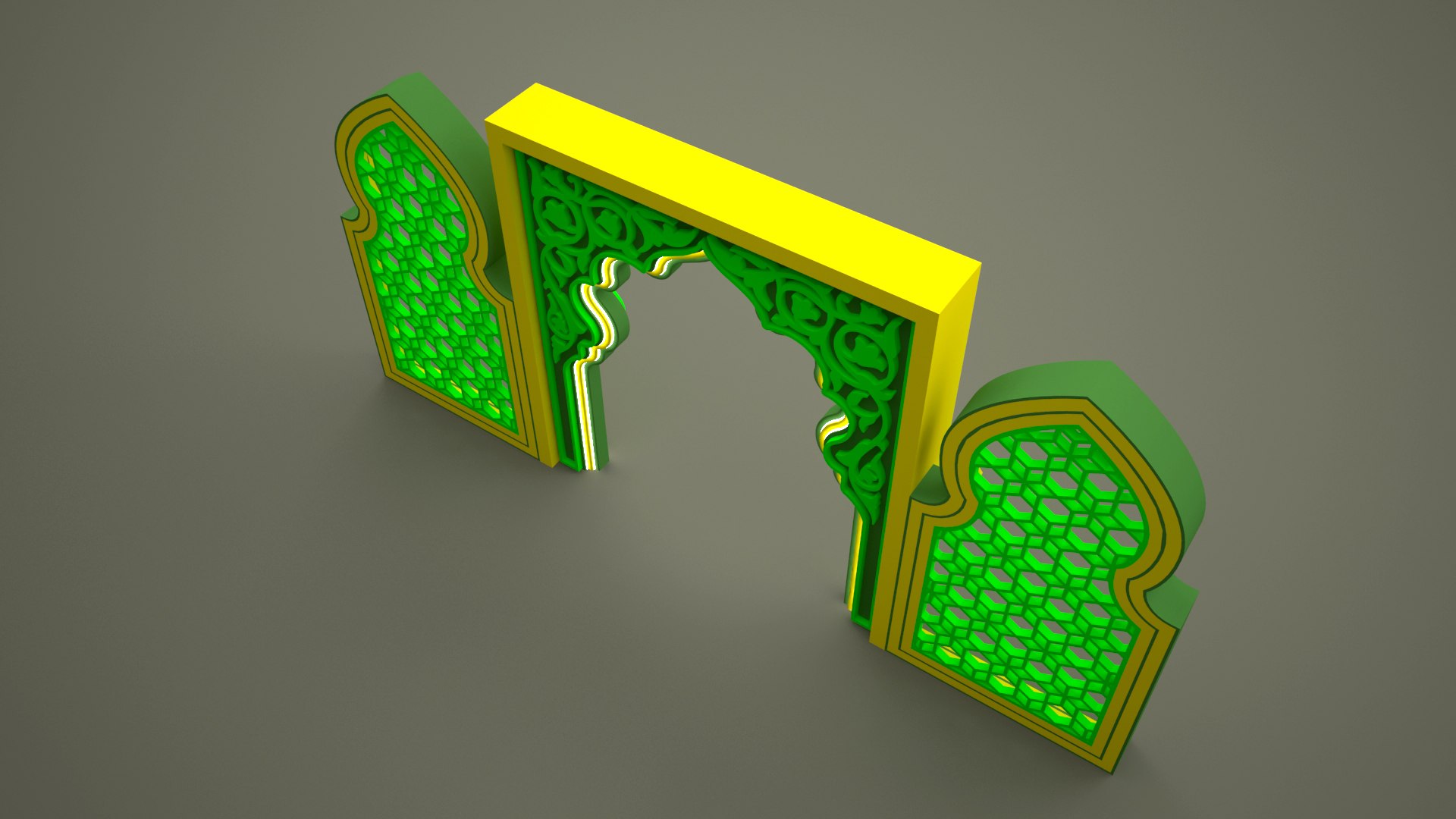 Gate Islamic Ornament 3D Model - TurboSquid 1996751