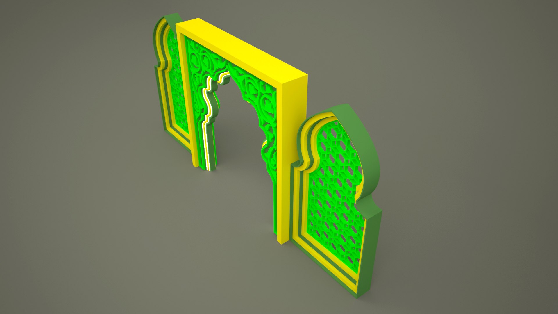 Gate Islamic Ornament 3D Model - TurboSquid 1996751