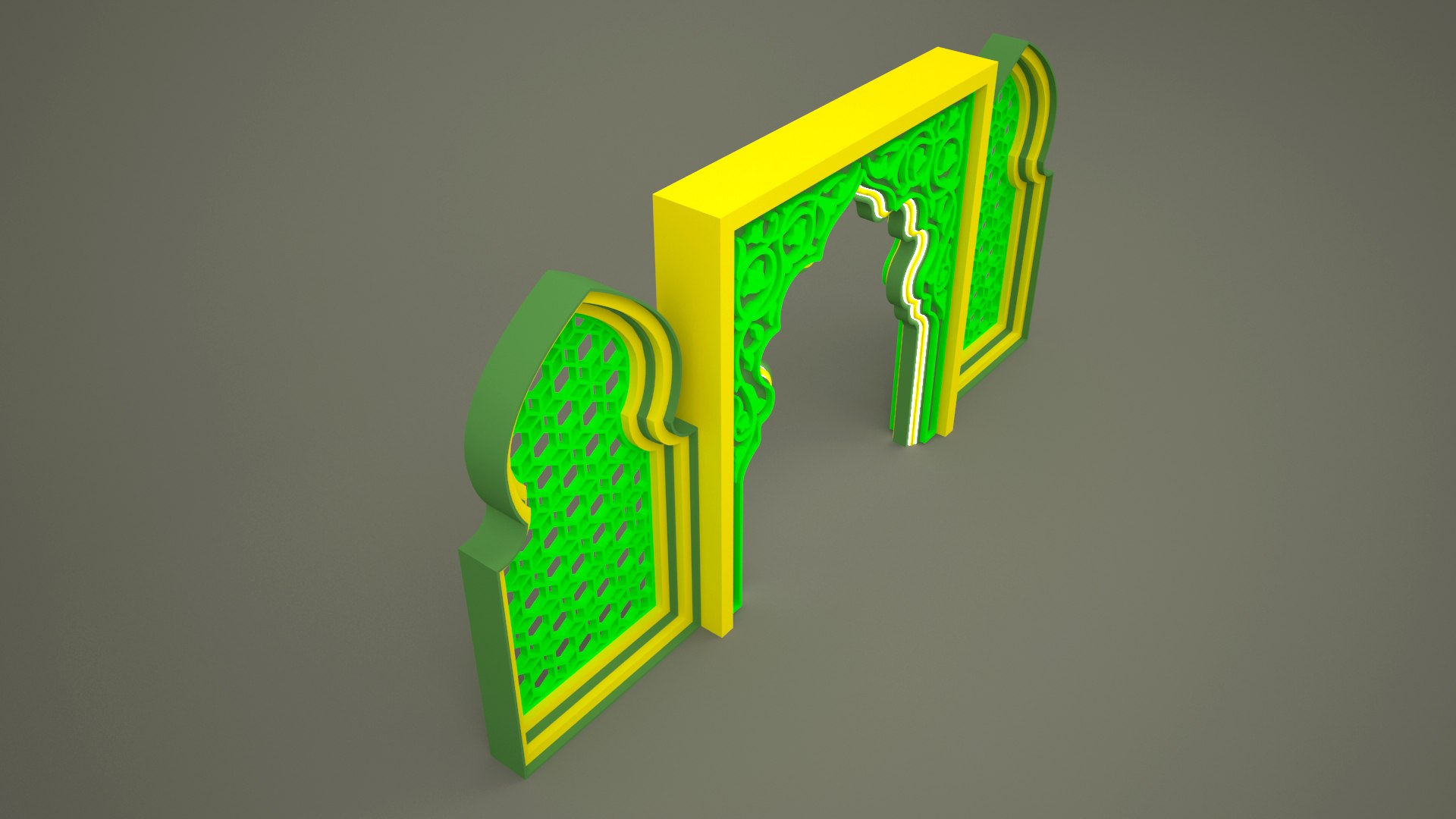 Gate Islamic Ornament 3D Model - TurboSquid 1996751