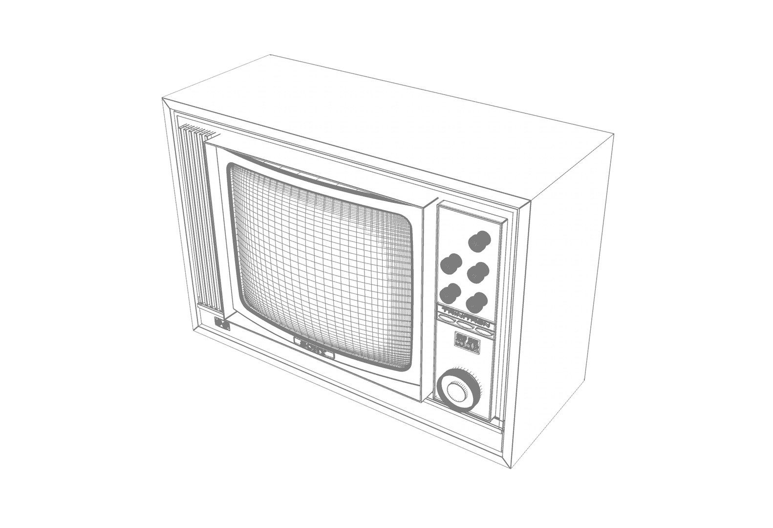 Vintage 80s Sony Trinitron Television 3D - TurboSquid 1960745