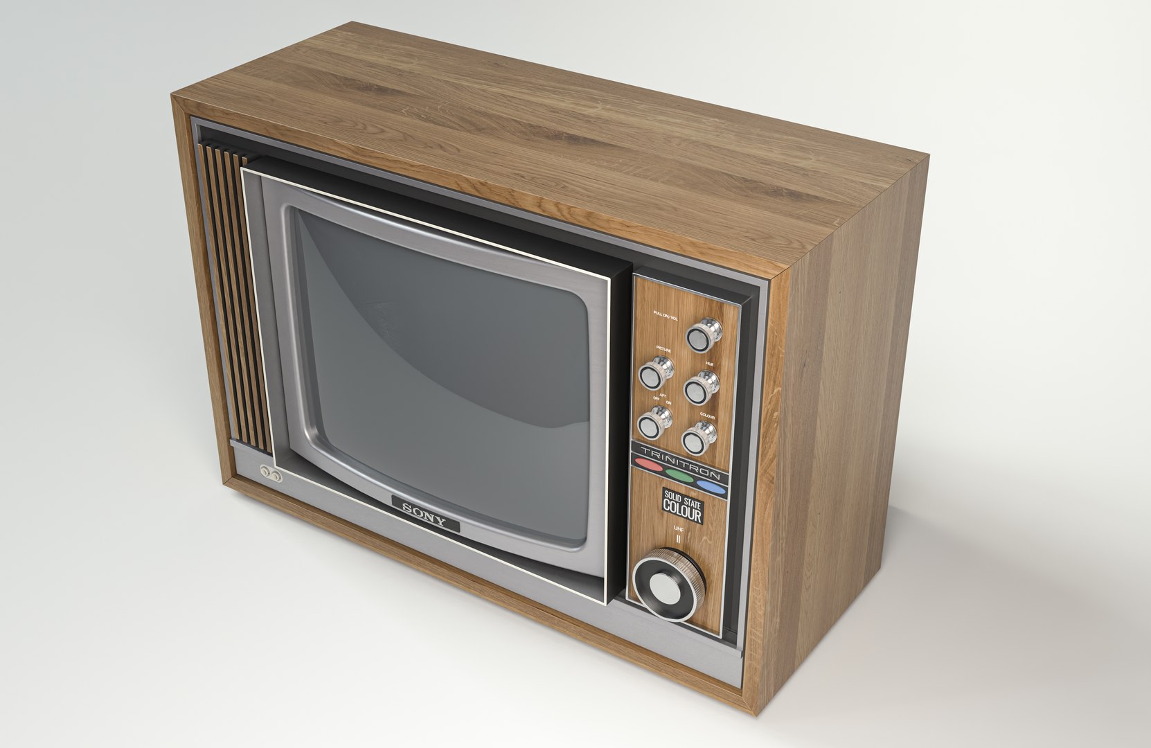 Vintage 80s Sony Trinitron Television 3D - TurboSquid 1960745