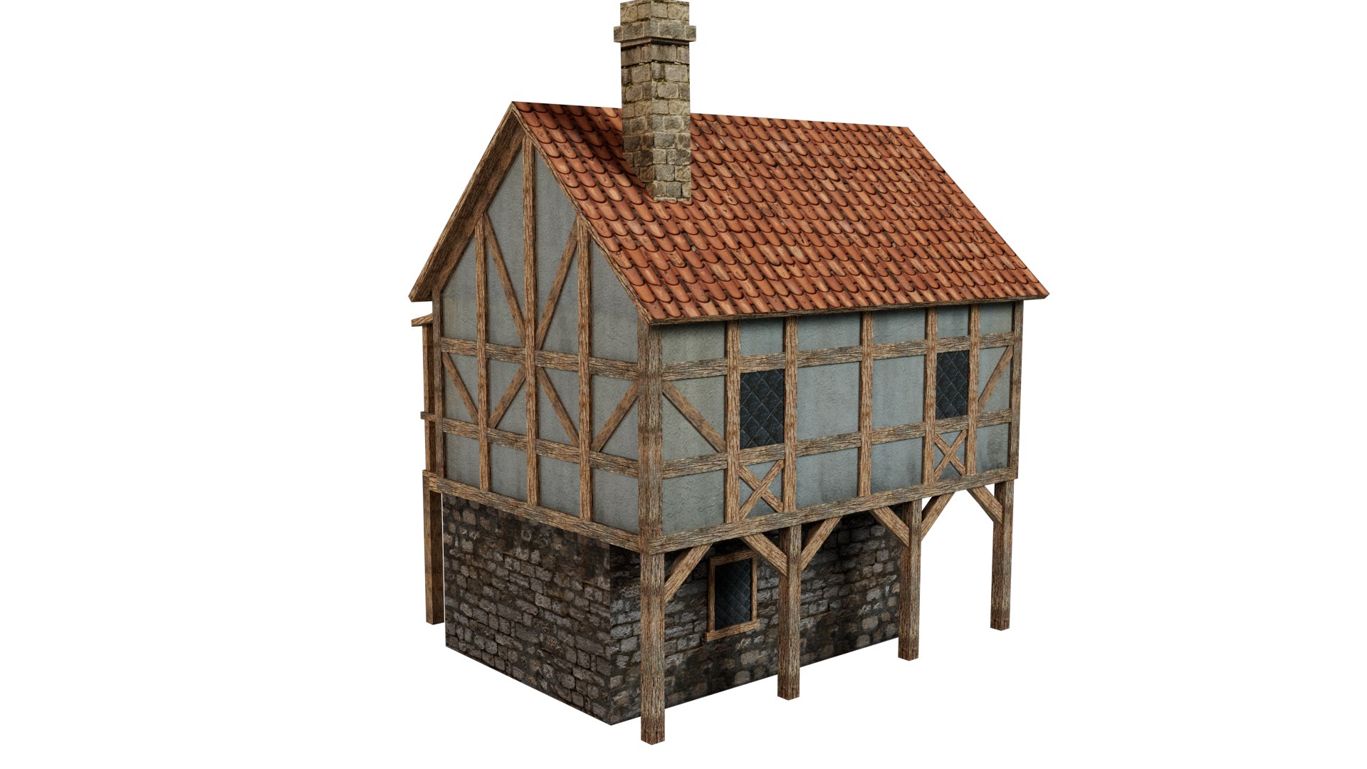 3D Lowpoly Medieval House Model - TurboSquid 1971730