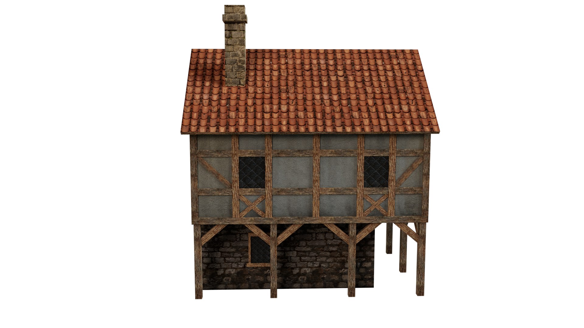 3D Lowpoly Medieval House Model - TurboSquid 1971730
