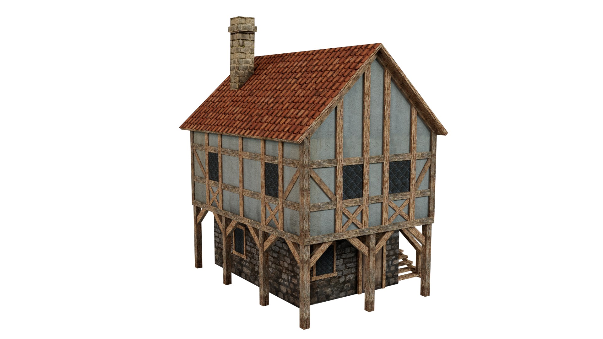 3D Lowpoly Medieval House Model - TurboSquid 1971730