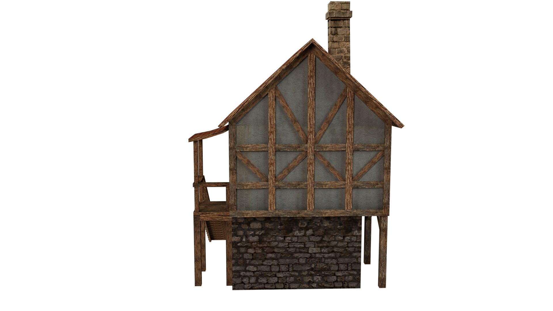 3D Lowpoly Medieval House Model - TurboSquid 1971730