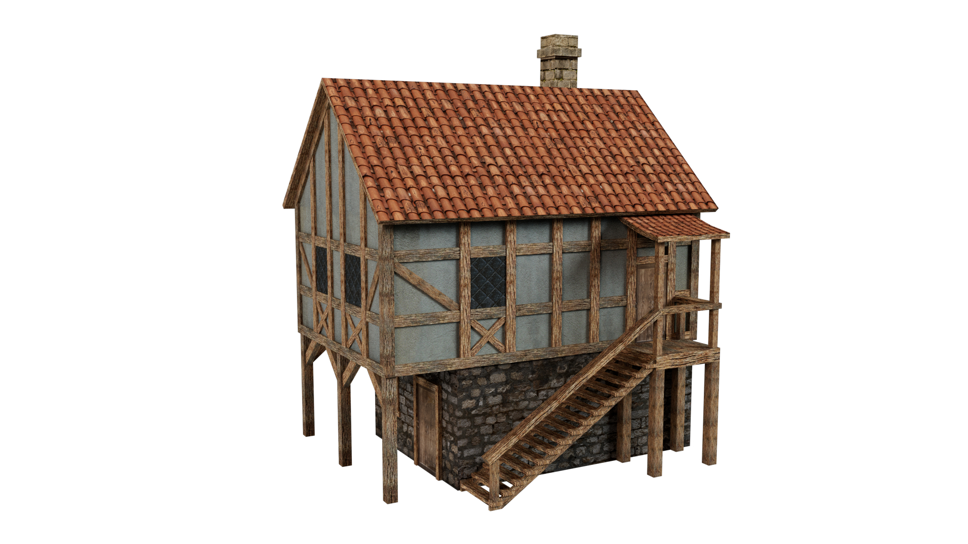3D Lowpoly Medieval House Model - TurboSquid 1971730