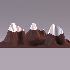3d model cartoon mountains pack