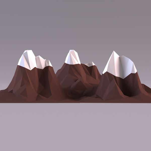 3d model cartoon mountains pack