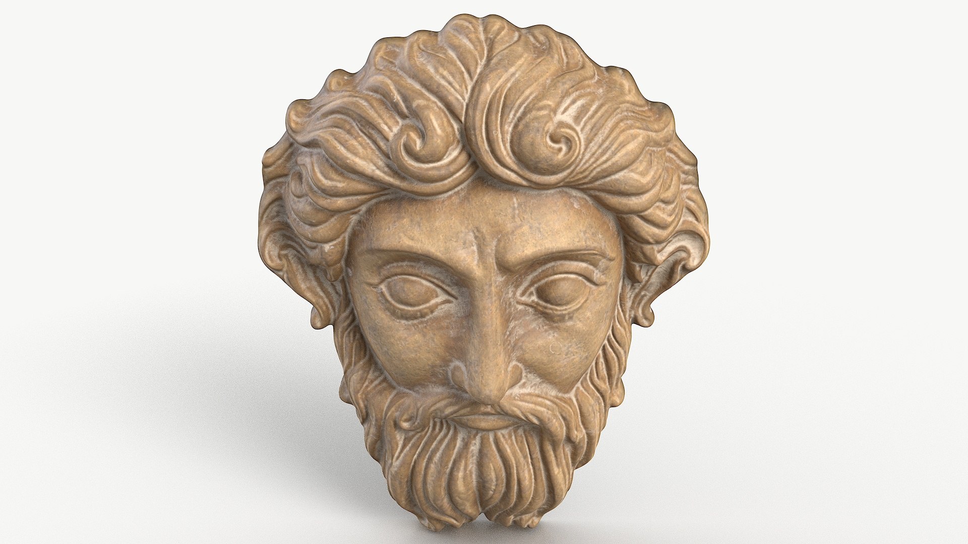 3D Greek God Face Relief 2 Textured - TurboSquid 2300535