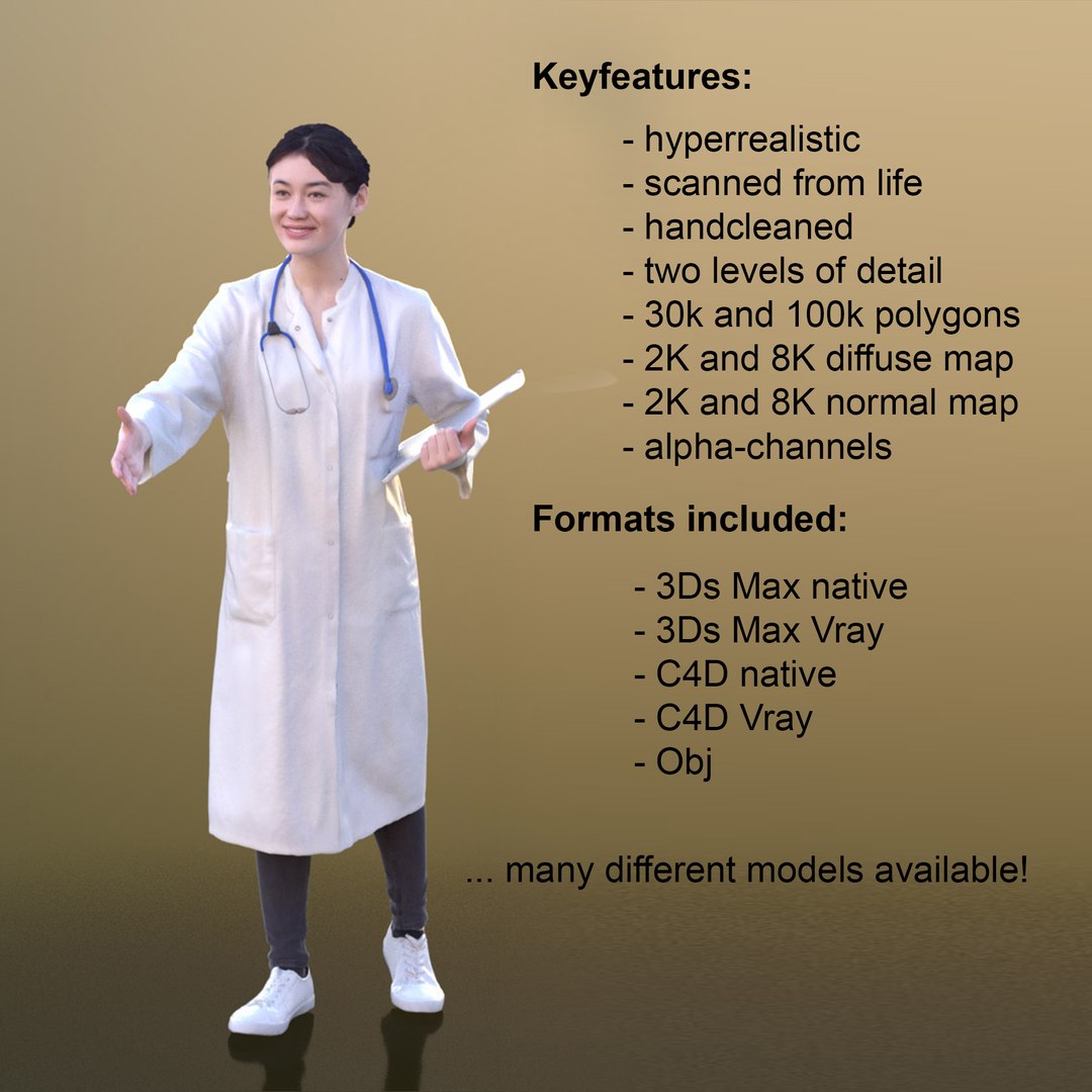3D young doc doctor model - TurboSquid 1709981
