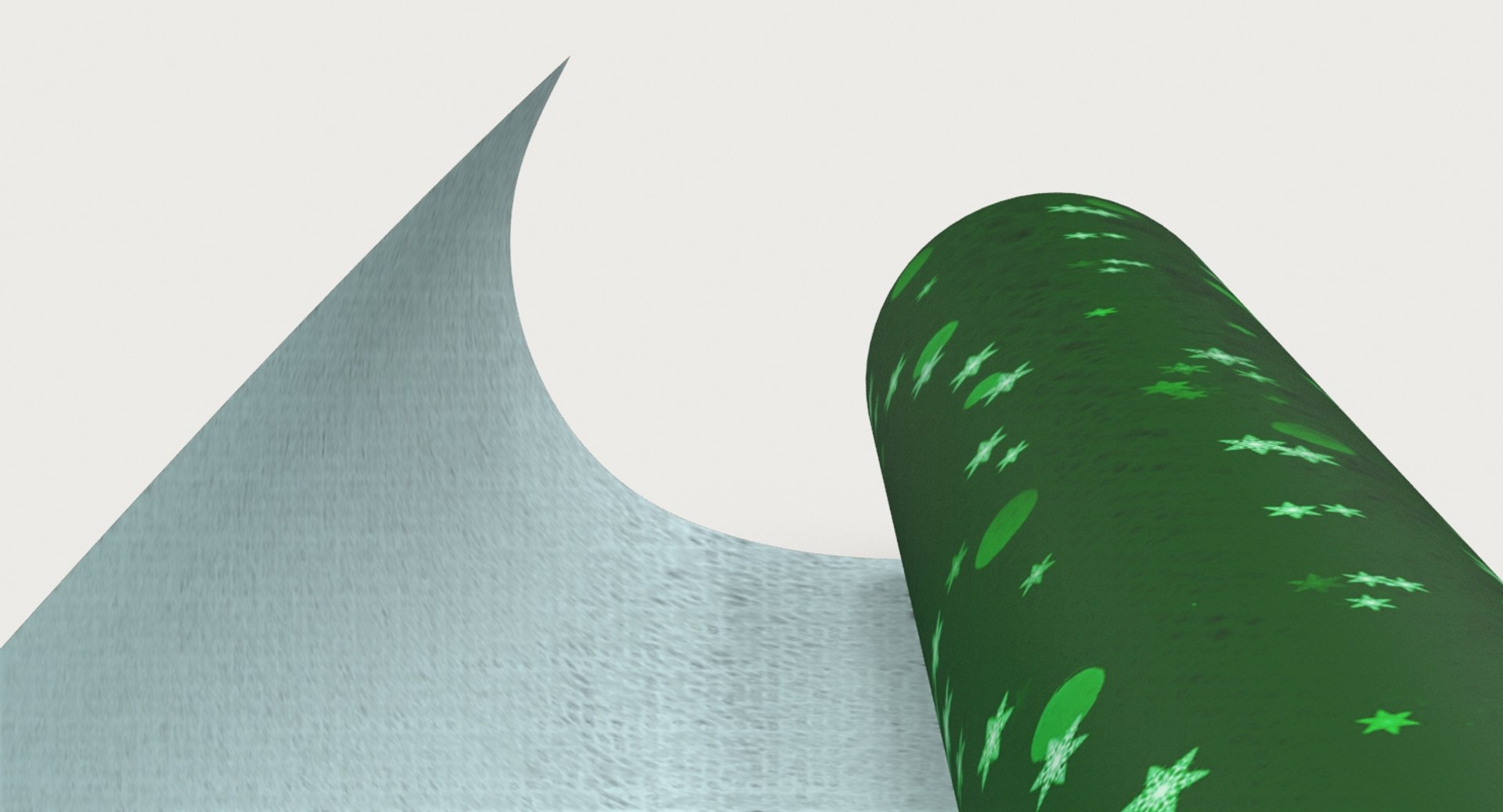 Wrapping Paper Green Unrolled 3d Max