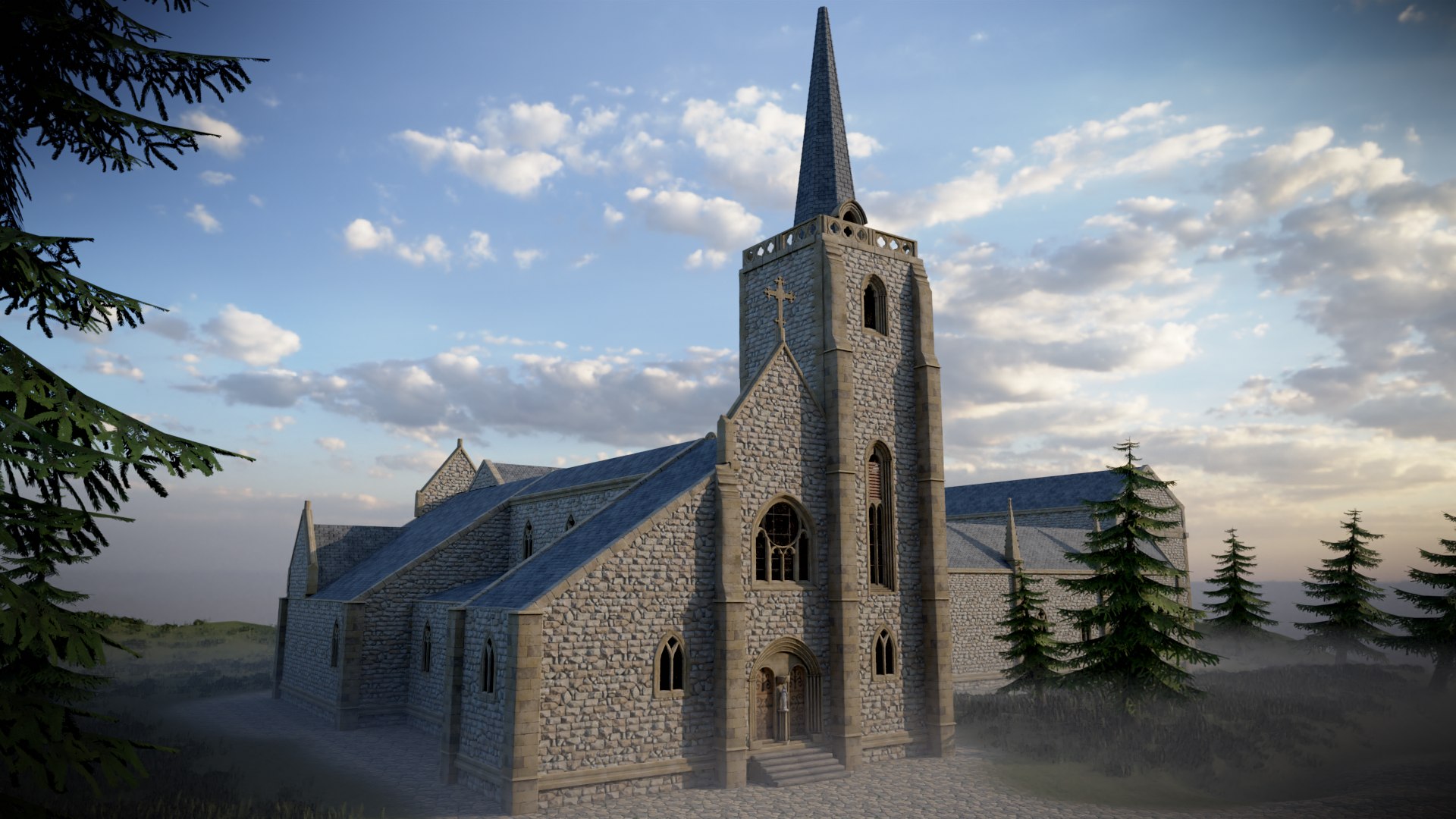 Medieval Church Model - TurboSquid 1666828