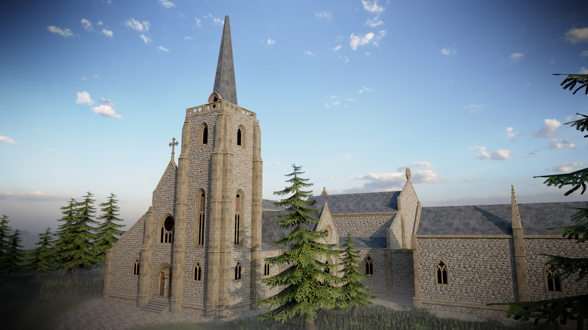Medieval church model - TurboSquid 1666828