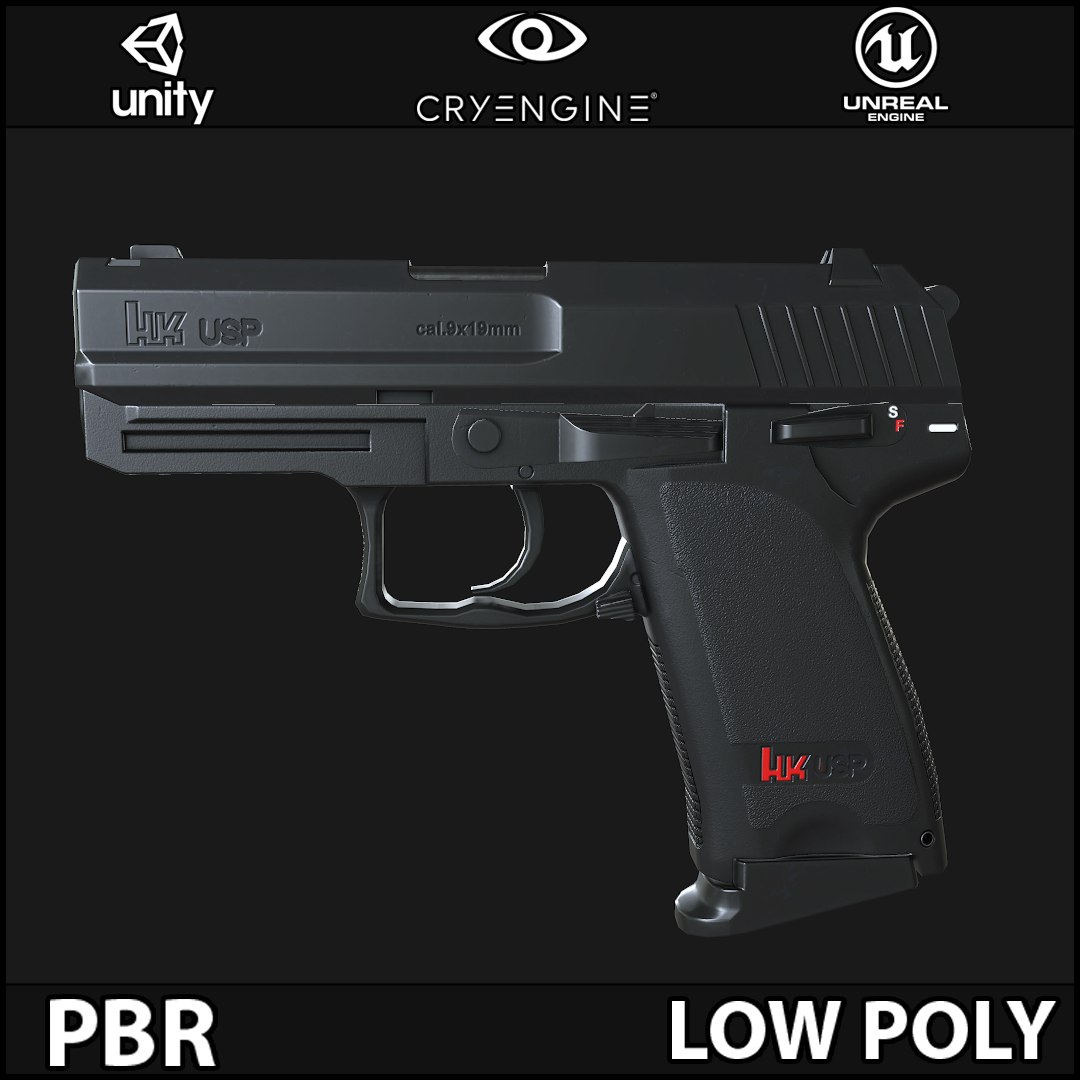 Usp Compact 3D Model - TurboSquid 1175660