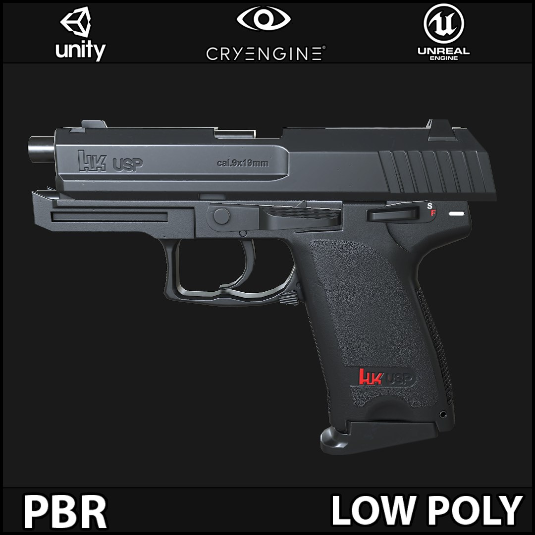 Usp Compact 3D Model - TurboSquid 1175660