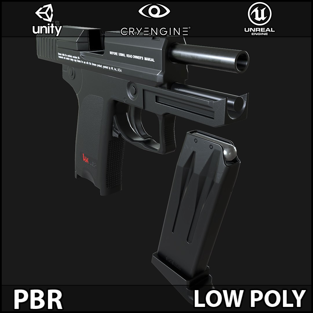 Usp Compact 3D Model - TurboSquid 1175660