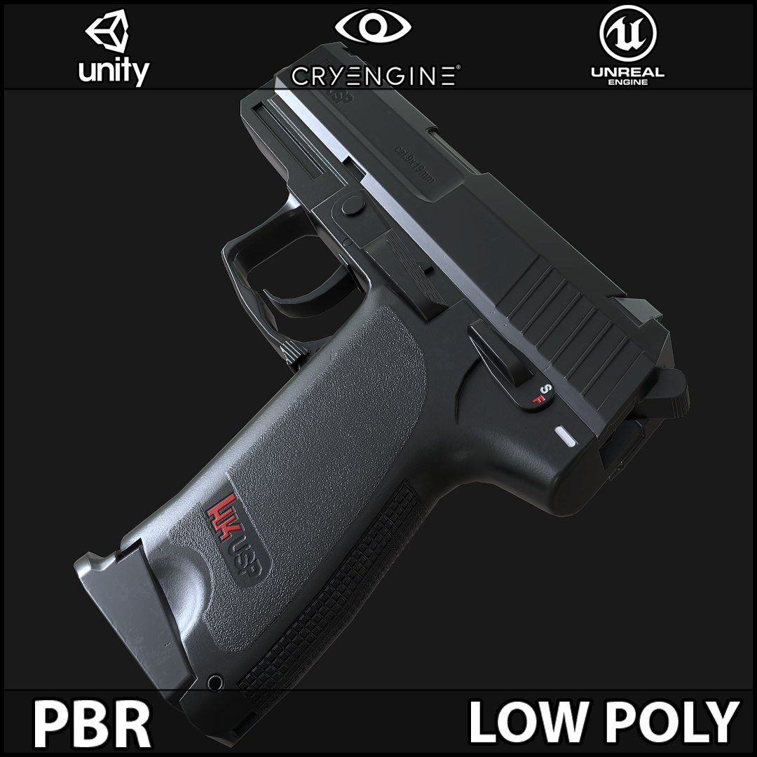 Usp Compact 3D Model - TurboSquid 1175660