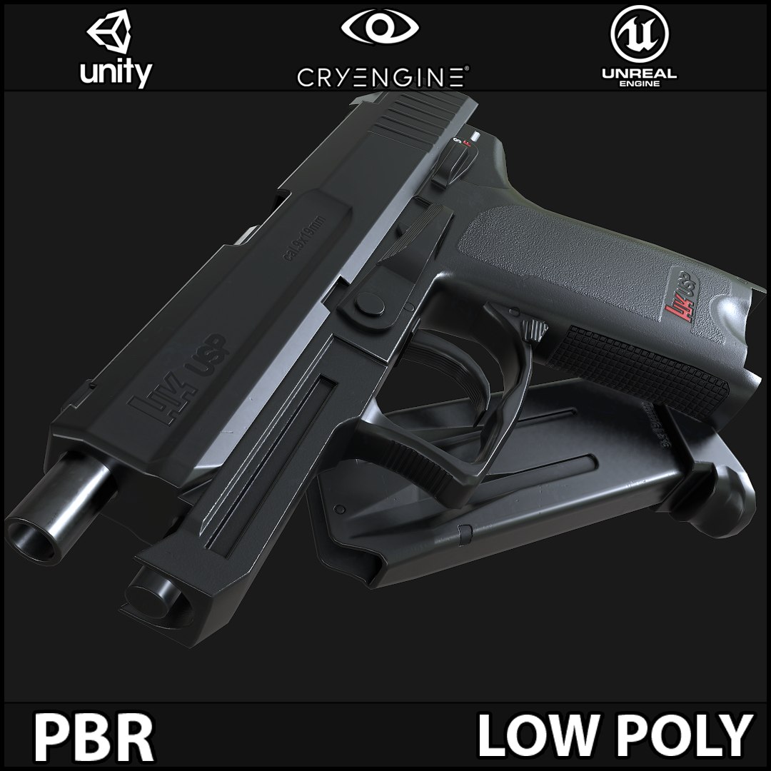 Usp Compact 3D Model - TurboSquid 1175660