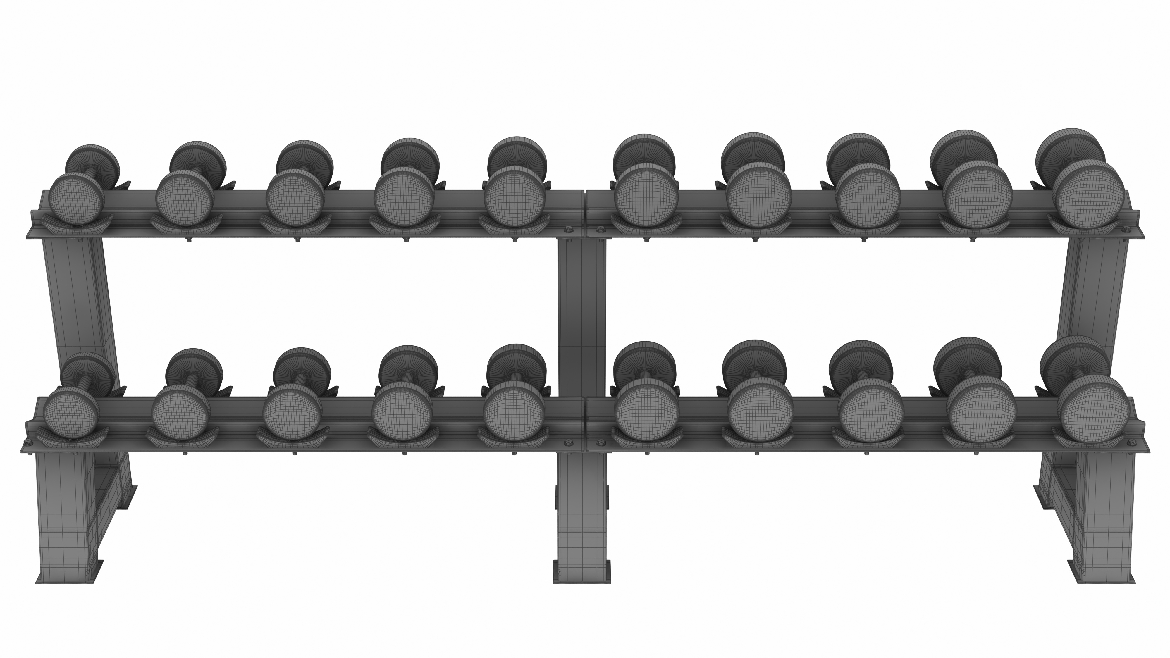 3D GYM Dumbbell Rack with Dumbbell Set 01 - TurboSquid 1827294