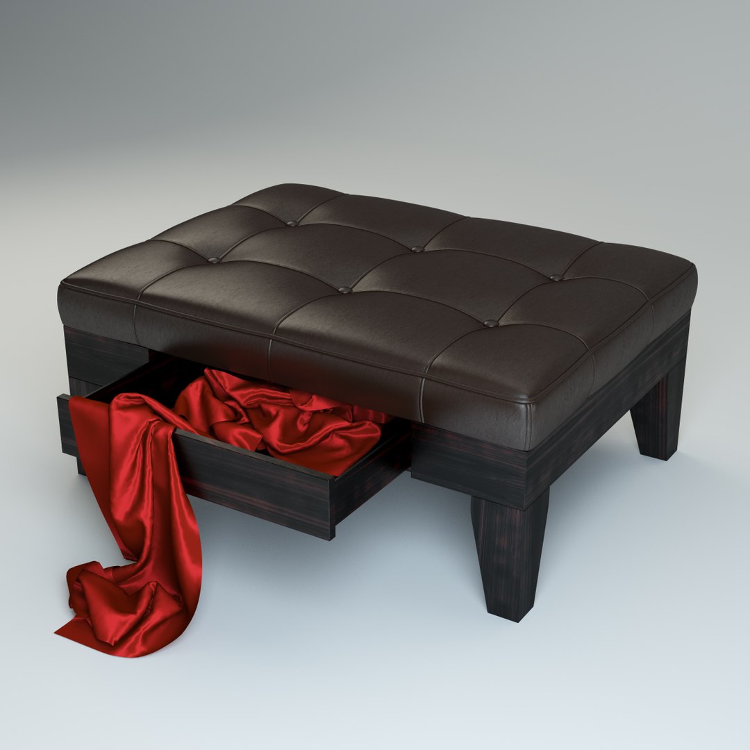 Ottoman Drawer 3d Obj