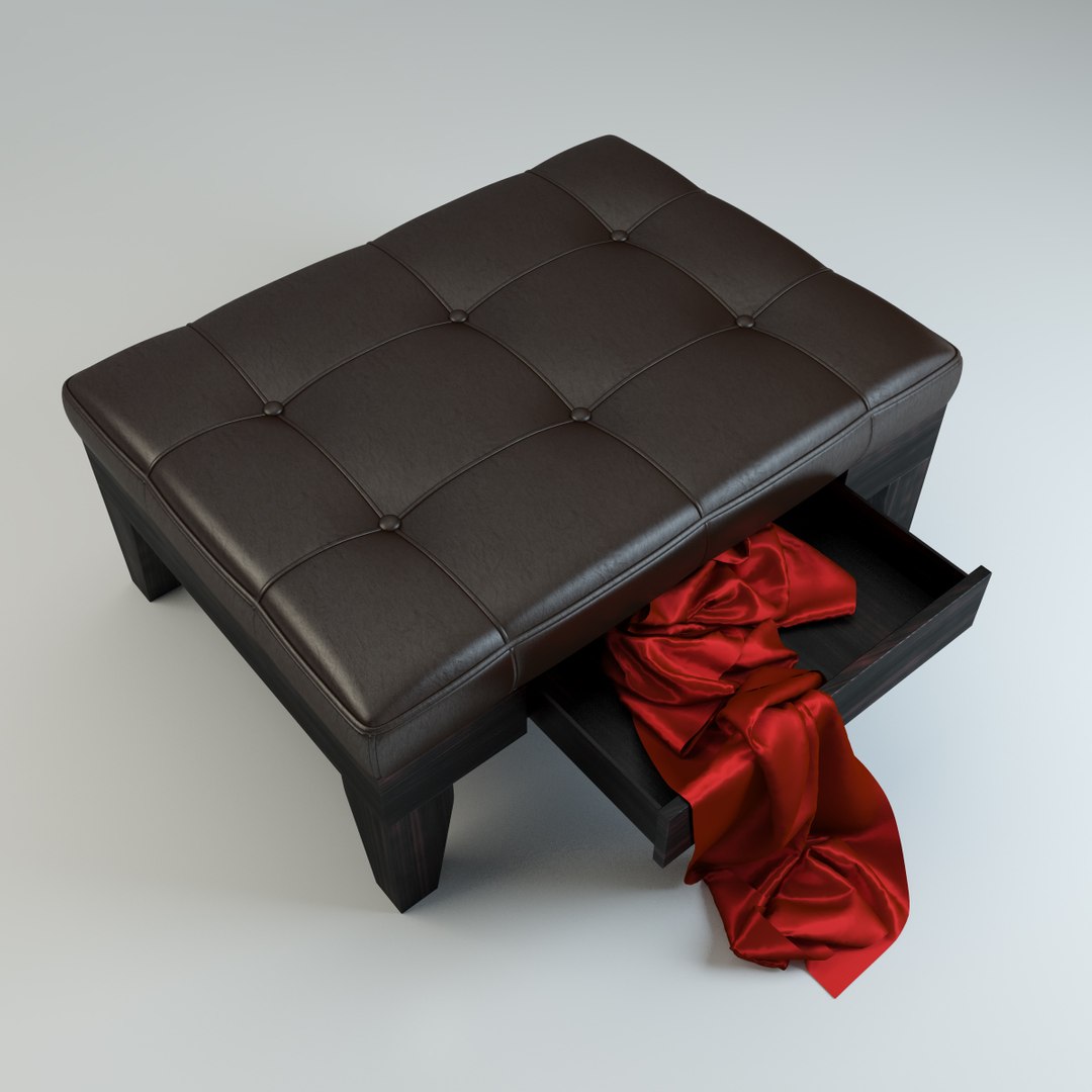 Ottoman Drawer 3d Obj