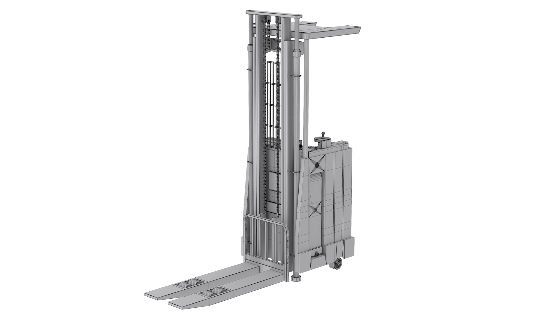 3D Model Detailed Electric Pallet Stacker - TurboSquid 2287720