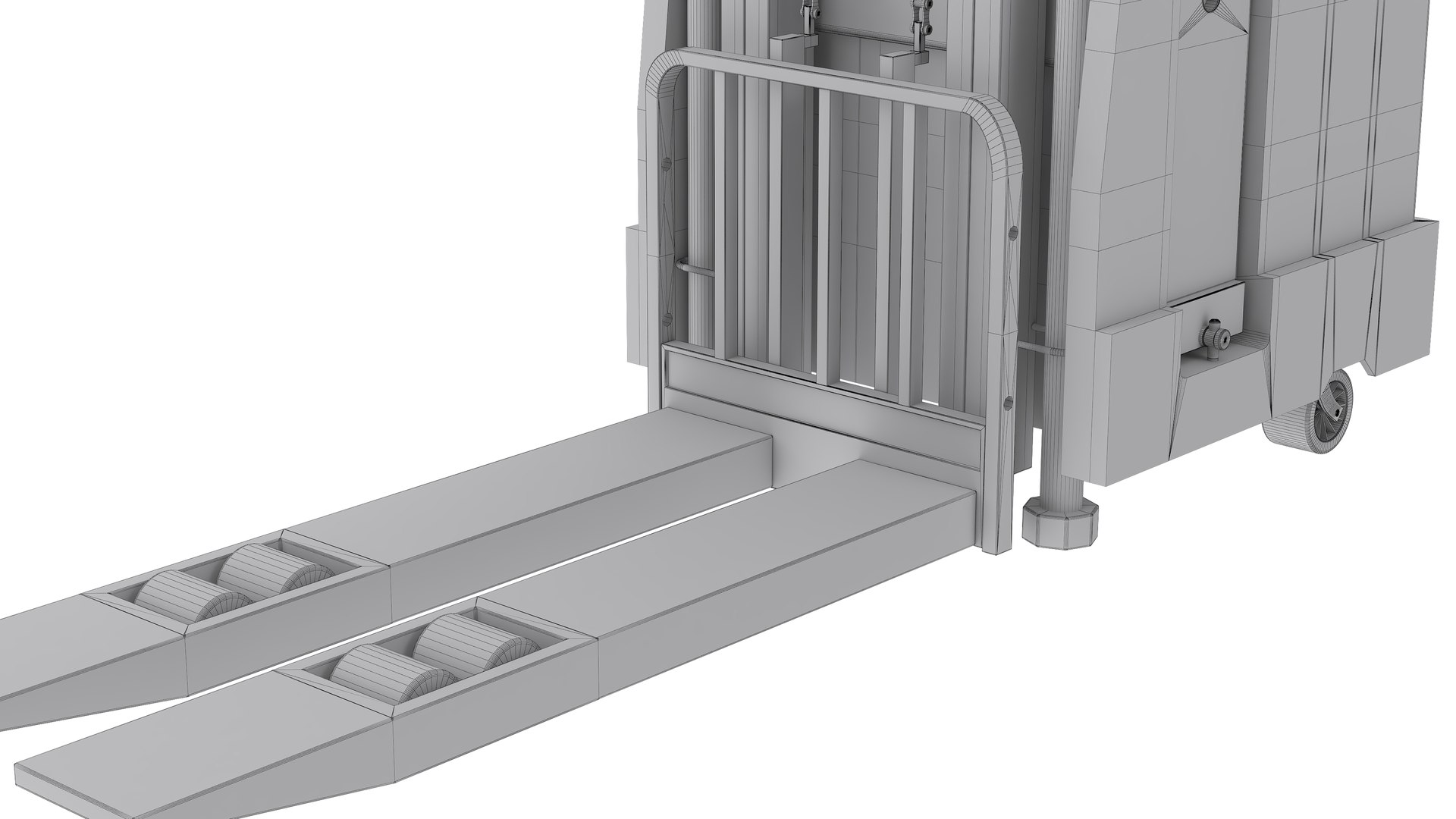 3D Model Detailed Electric Pallet Stacker - TurboSquid 2287720